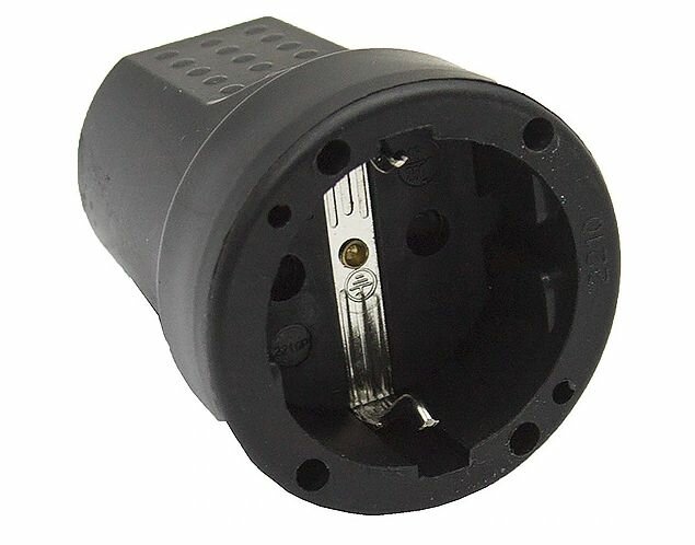Резиновая розетка С/U16A 250V SCHUKO для удлинительного кабеля