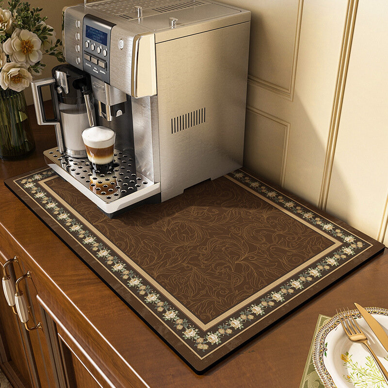 Дренажный коврик для кофемашины, впитывающая мягкая подкладка из диатомита для кухонной столешницы, теплоизоляционный коврик для мисок и тарелок, подставка под раковину в ванной.