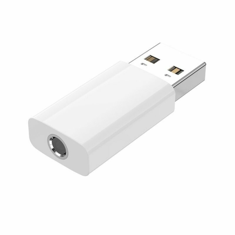 Цифровой аудиоадаптер 3,5 мм от розетки к USB-разъему-белый