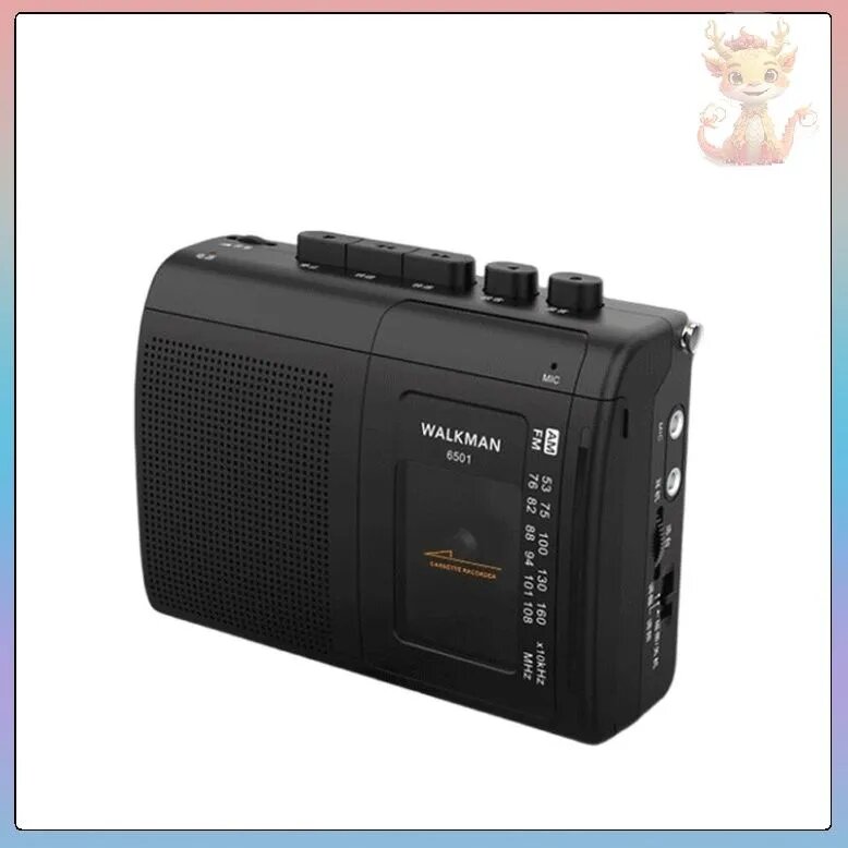 Кассетный плеер WALKMAN 6501 2 Вт черный белый, FM/AM радио