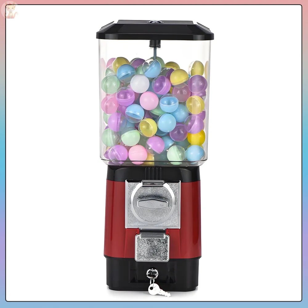 Вендинговый автомат для жвачек, попрыгунчиков, игрушек в капсулах и конфет/Опционально с монетным приводом/Механический торговый вендинговый аппарат KIDS'TOP