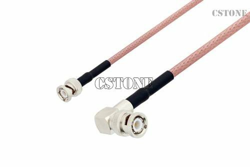 BNC штыревой к BNC штыревой угловой кабель используя RG142 коаксиальный с термоусадкой