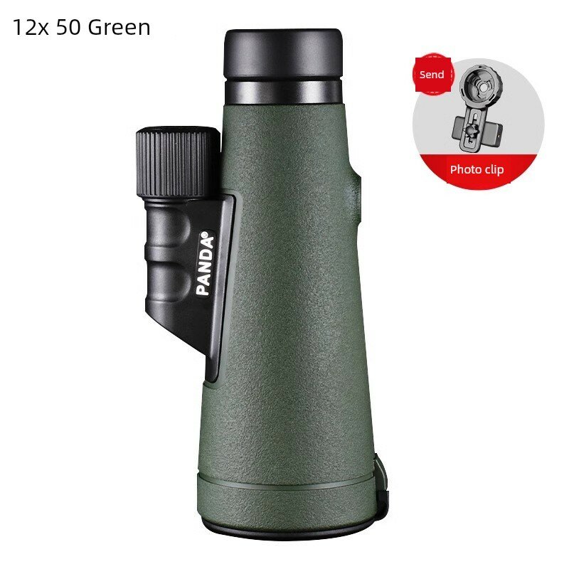 Mingrui D 12X50 Стандартный монокуляр с линзой ED, IPX7 водонепроницаемый, зеленый