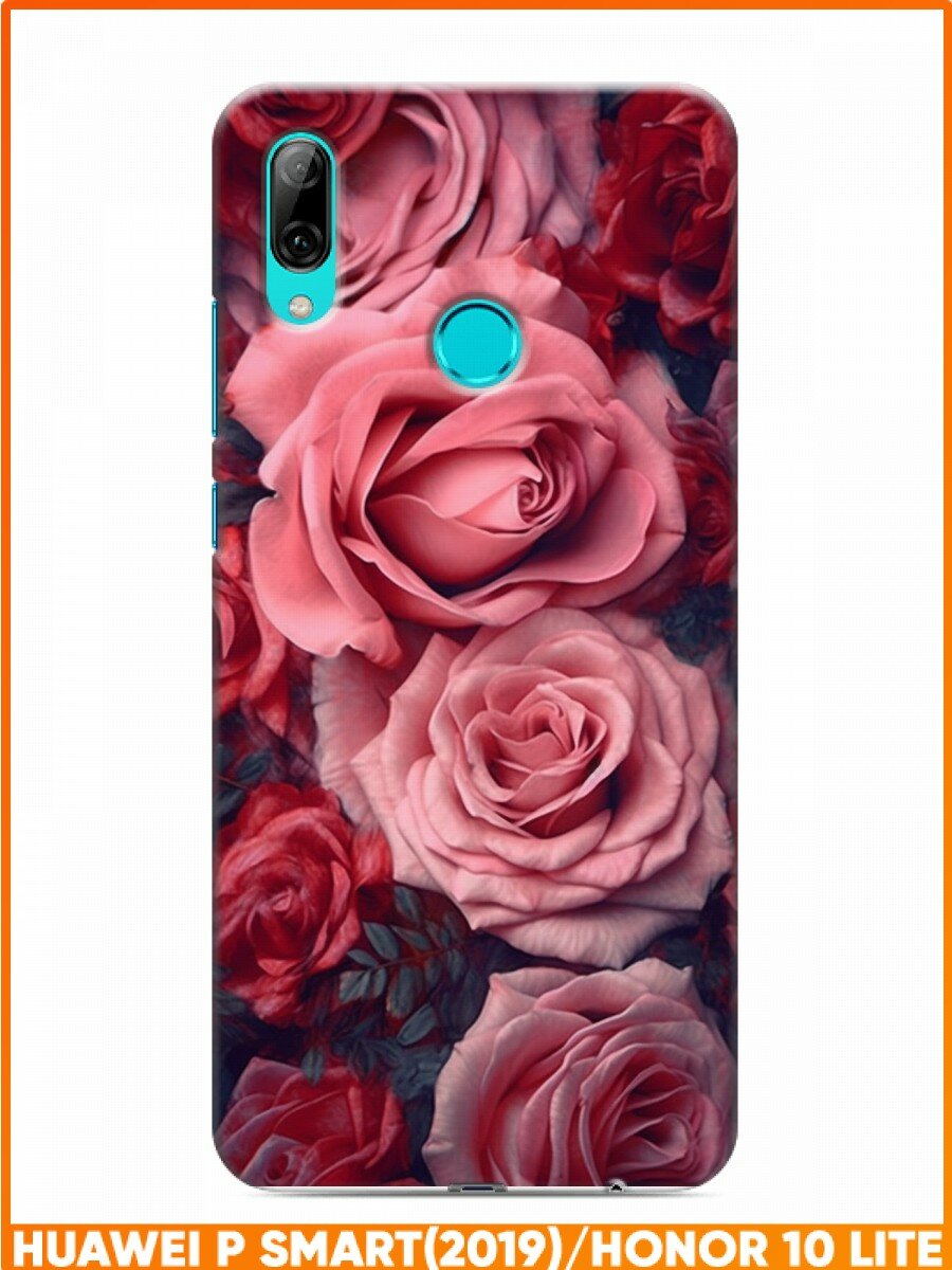 Чехол для Huawei P Smart (2019) с принтом для женщин с цветочками розами (Хуавей П Смарт 2019)