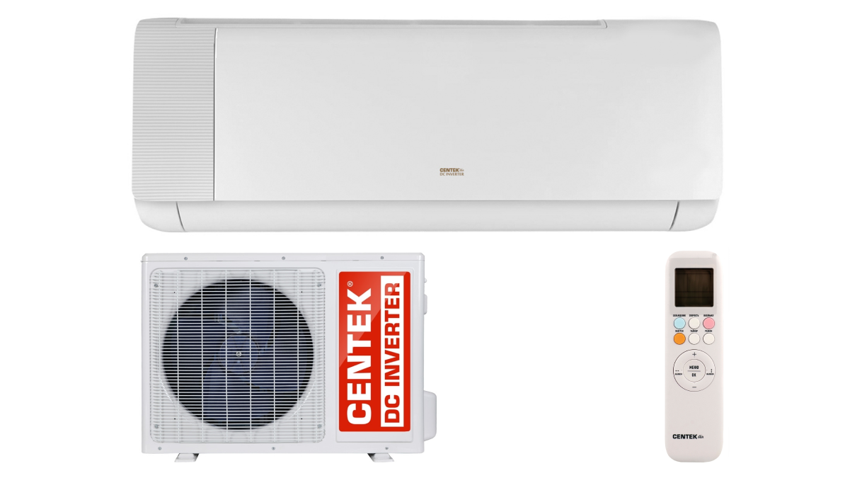 Сплит-система инверторная CENTEK CT-65K12 WiFi настенная, до 35м2, 12000 BTU (комплект из 2-х коробок)