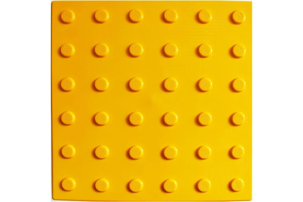 Тактильная плитка из ПВХ ПластФактор конус в ряд (преодолимое препятствие) 4630027111685