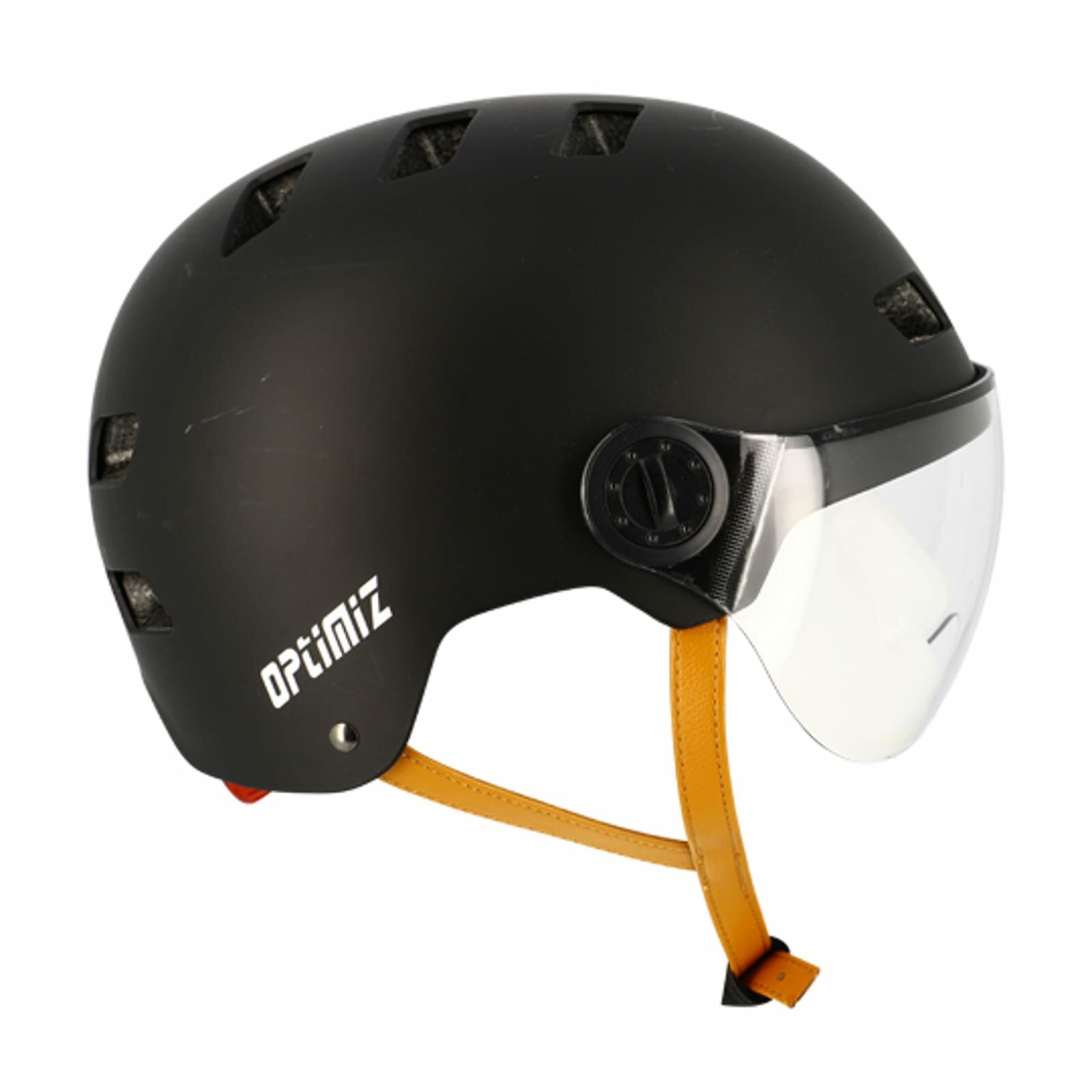 DECATHLON шлем защитный Optimiz T.S. Optimiz, черный, 51-54 см