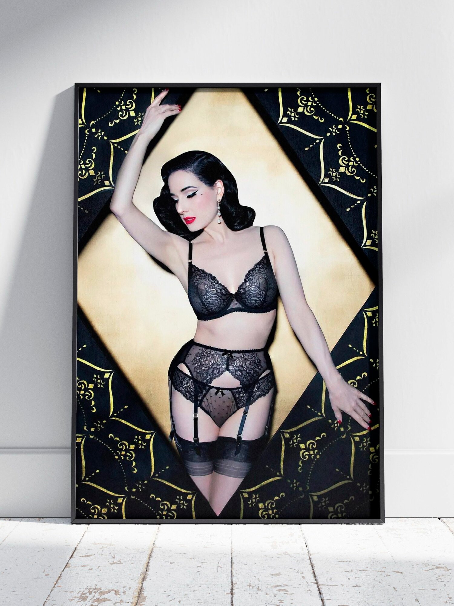 Плакат на стену для интерьера Дита фон Тиз (Dita Von Teese 10) - Постер по модели, бренду и моде формата A4 (21x30 см)