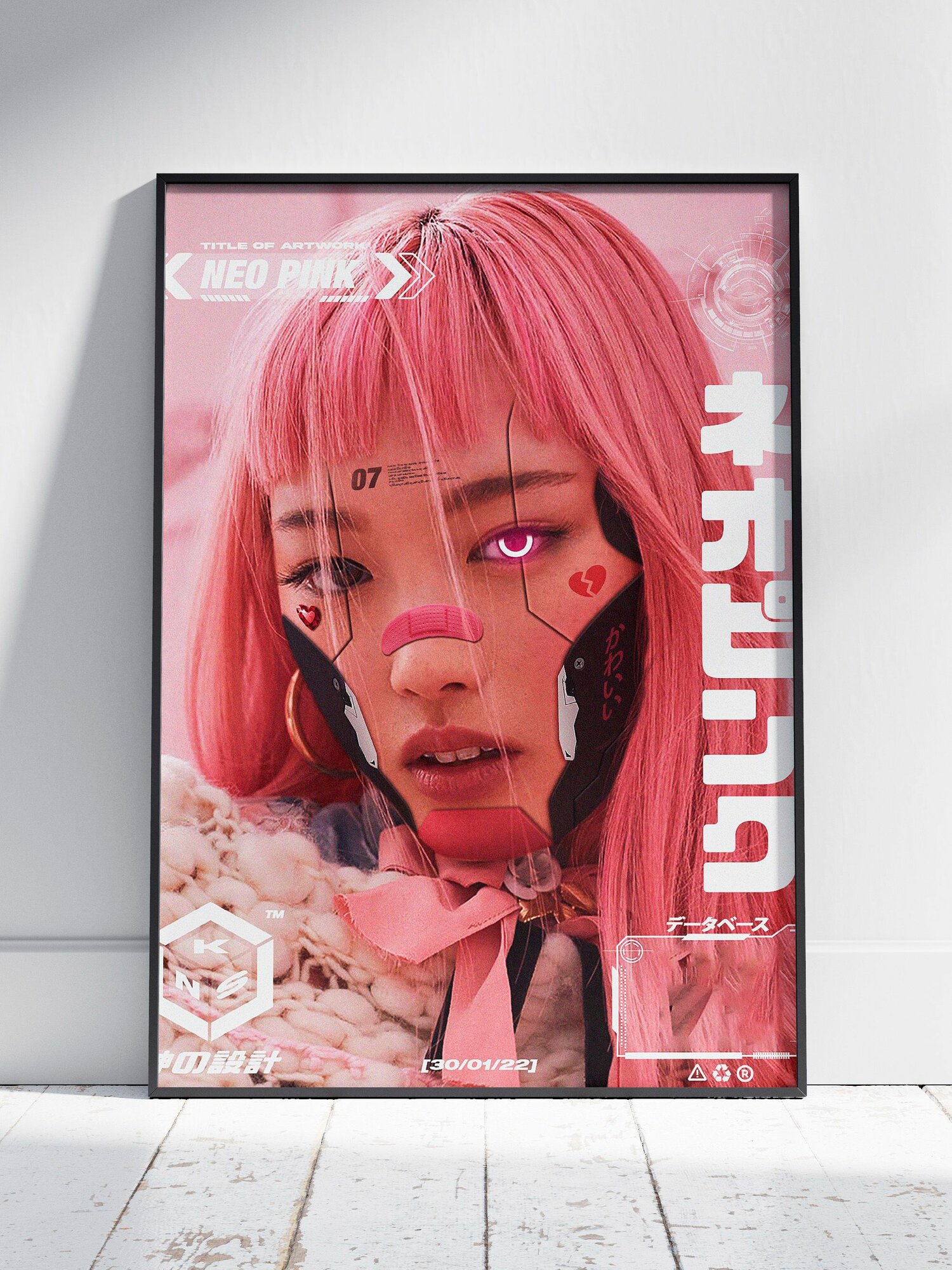 Плакат на стену для интерьера Стиль Киберпанк (Cyberpunk Style 7) - Постер по неоновой эстетике формата A4 (21x30 см)