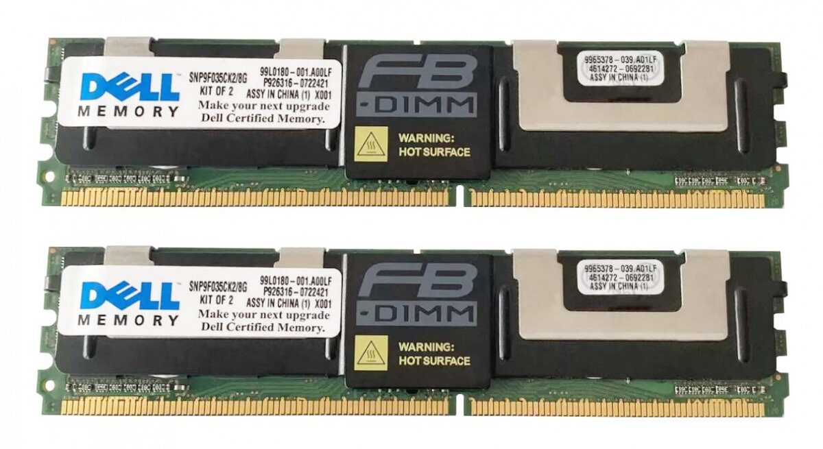Оперативная память Dell SNP9F035CK2/8G DDRII 8Gb