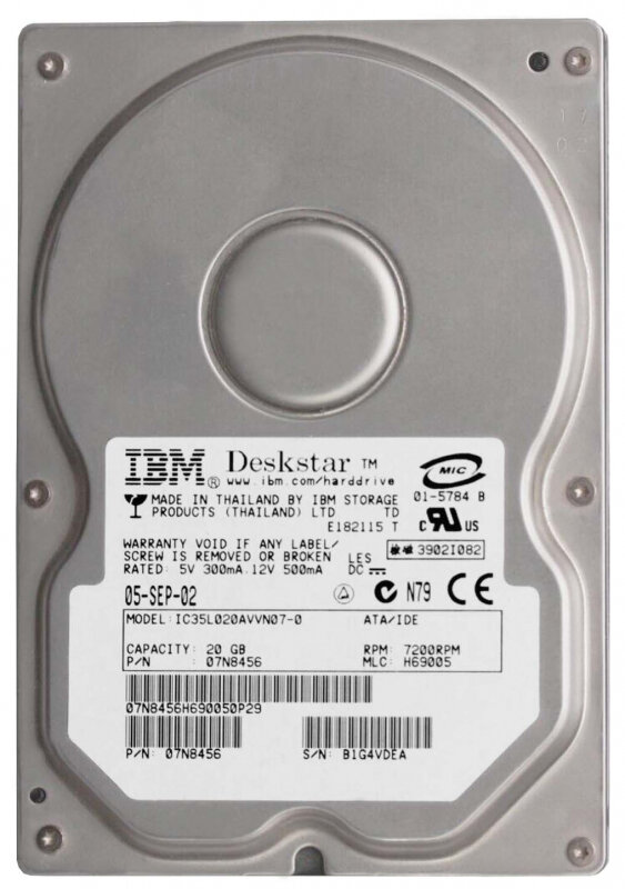 Жесткий диск IBM IC35L020AVVN07-0 20Gb IDE 3.5" HDD