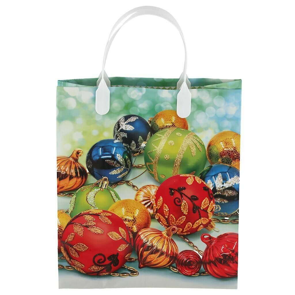 Пакет подарочный Домашняя Мода мягкий пластик с пластиковой ручкой, 23х27 см, "Восторг", 150 мкм, ламинированный