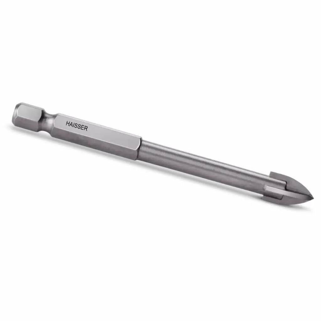 Сверло по стеклу и керамике Haisser 3 мм с HEX-хвостовиком, копьевидное, артикул HS106201 для точных работ