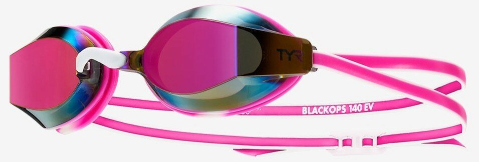 Очки для плавания подростковые TYR Youth Black Ops 140 EV Mirrored Racing 667 Розовый (667 Розовый, O/S)