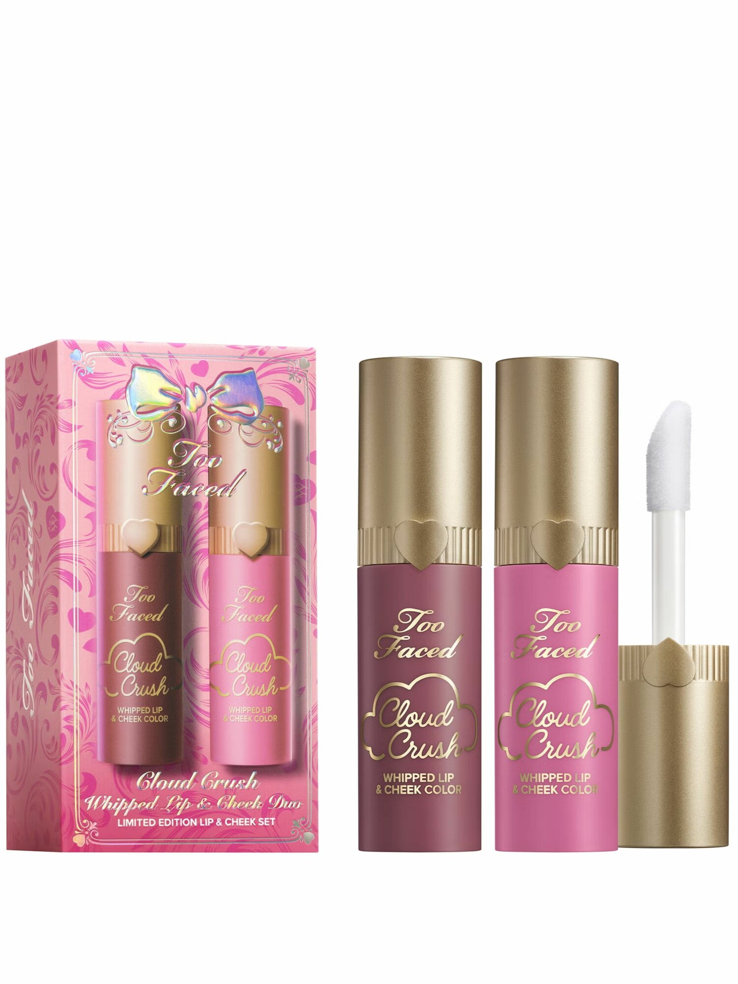 TOO FACED Набор муссов для губ и щек Cloud Crush Whipped Lip & Cheek Duo