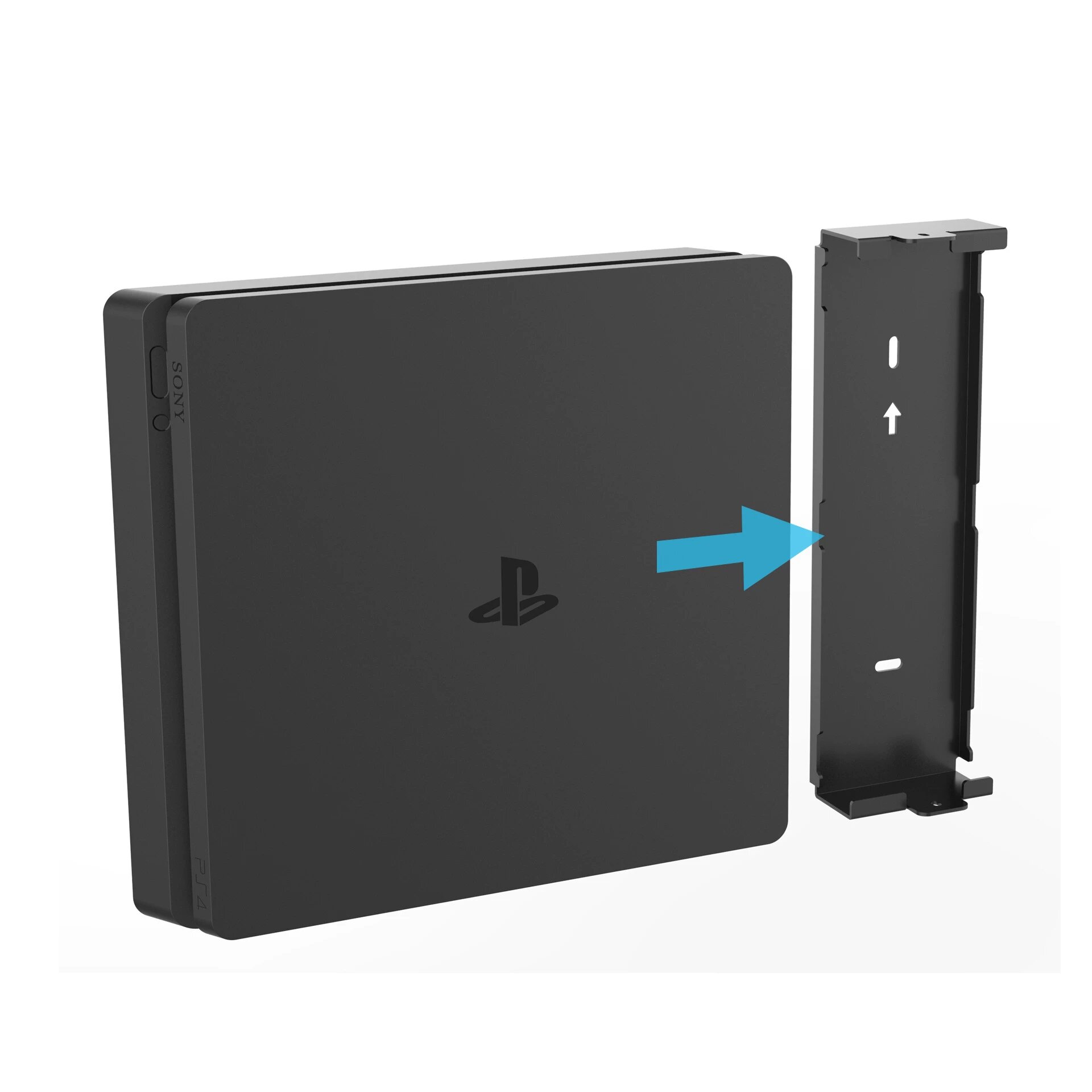 Серый кронштейн для настенного монтажа PS4 Slim с винтовым креплением, регулируемый поворот для игровой приставки