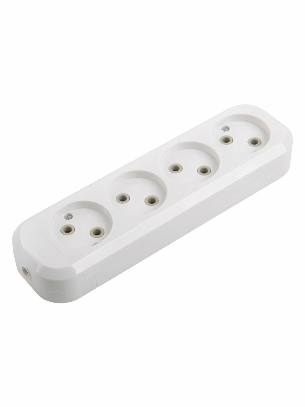 Колодка розеточная General Lighting Systems Easy GSB-10-4-IP20 на 4 гнезда, 10А, 220В, 2.2 кВт, без заземления, белая
