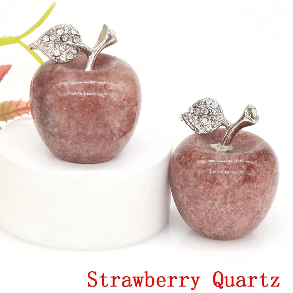 Статуэтка яблоко Strawberry Quartz, бордовый, 1pc