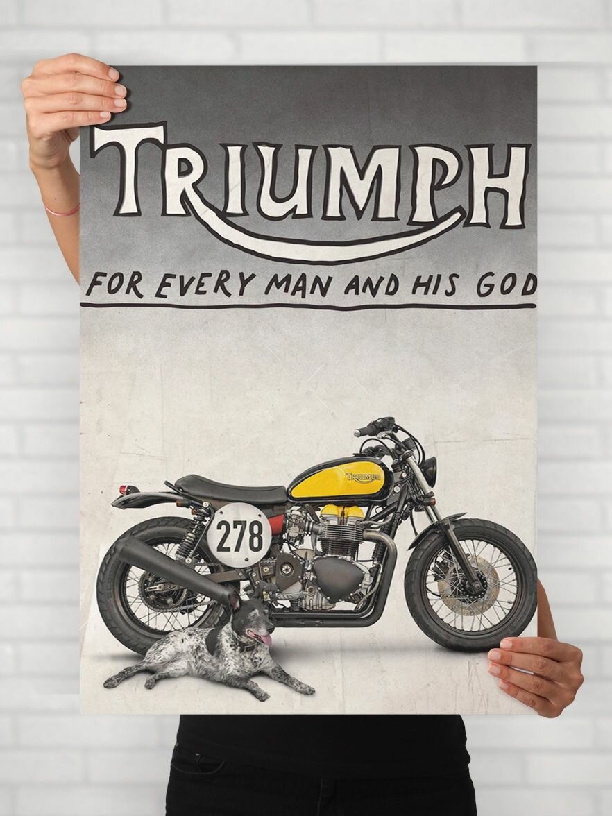 Плакат на стену для интерьера Марки Машин (Триумф - Triumph) - Постер по автопроизводителям формата A1 (61x84 см)