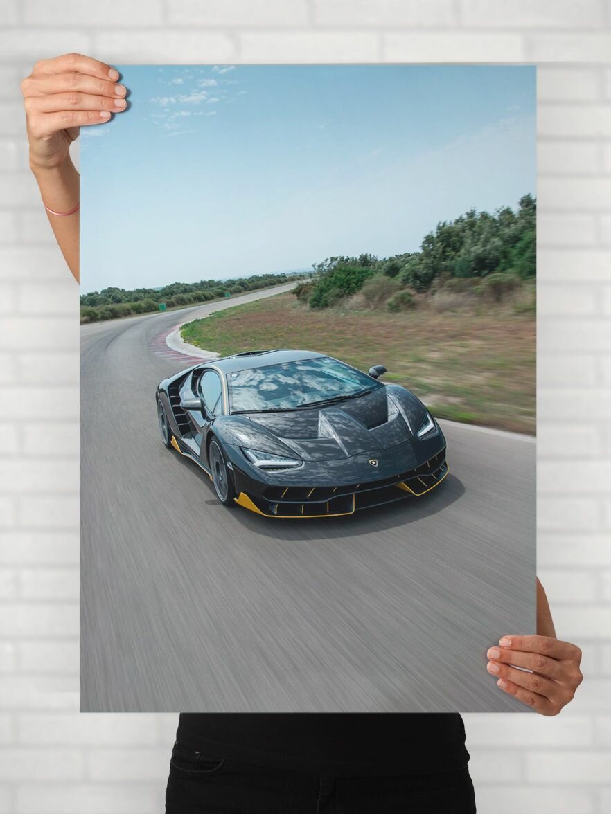 Плакат на стену для интерьера Легенды Авто (Ламборгини Чентауро - Lamborghini Centenario 2) - Постер по машине формата A2 (42x61 см)