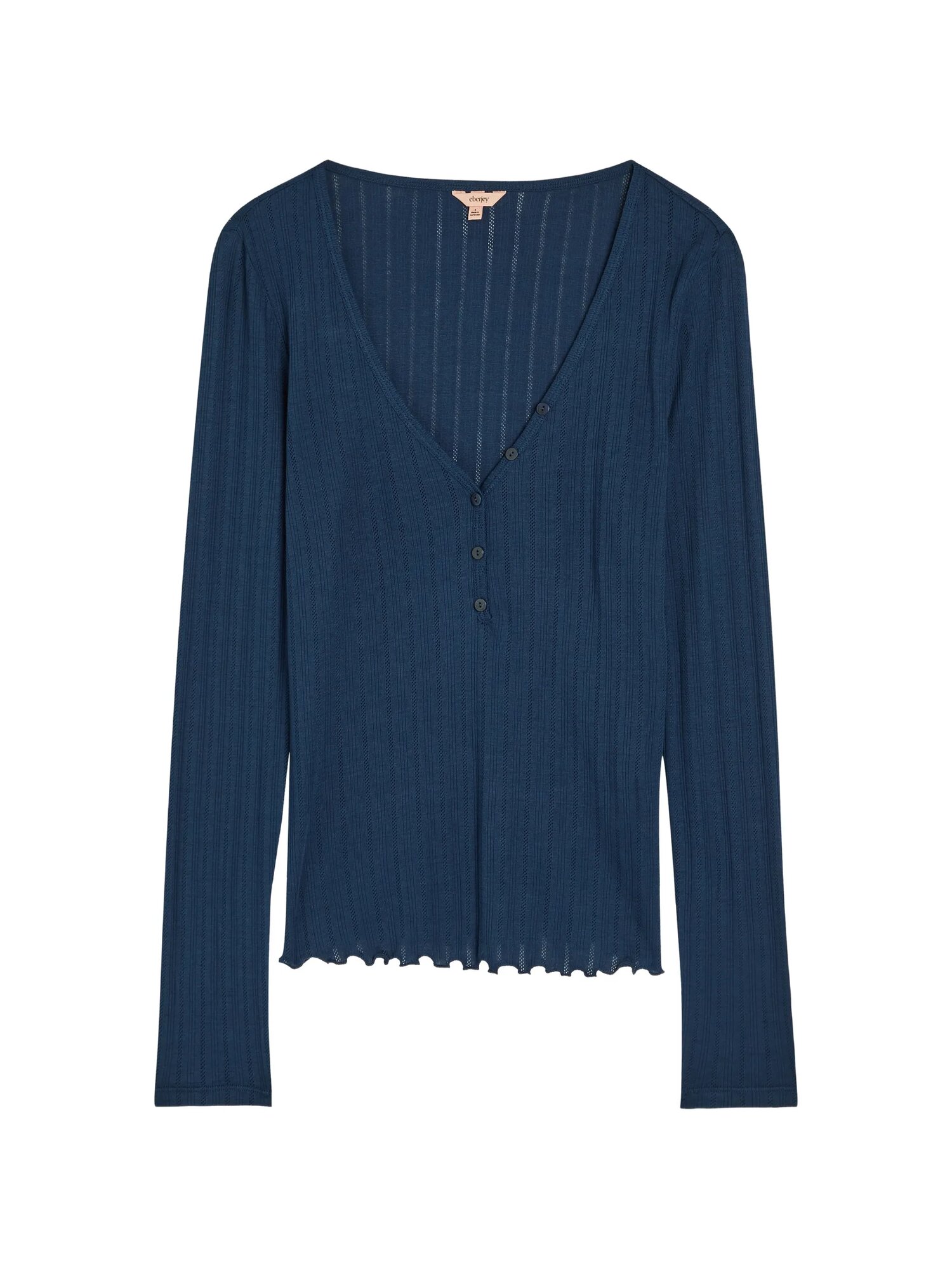 Топ Pointelle-knit ruffled-trim top