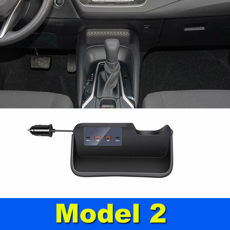 (Model 2)Для Toyota Corolla Altis 2019–2025, автомобильный разветвитель USB Type-C, адаптер быстрой зарядки, распределительный хаб, док-станция, интерьерные автомобильные аксессуары