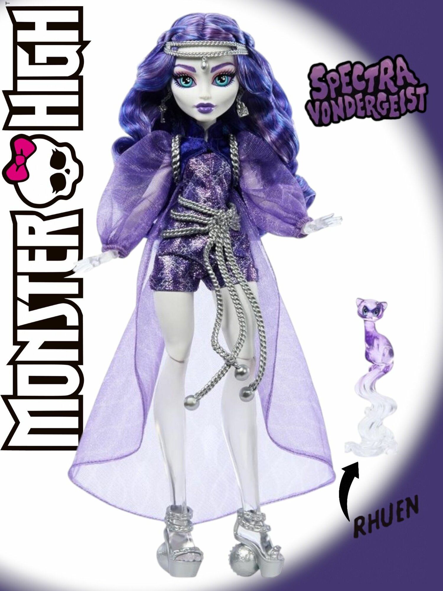 Кукла Monster High Spectra Vondergeist - Монстер Хай Спектра Вондергейст HXH77