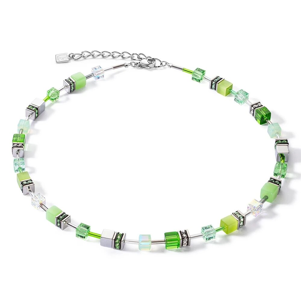 Колье, кристаллы Swarovski, гематит, горный хрусталь