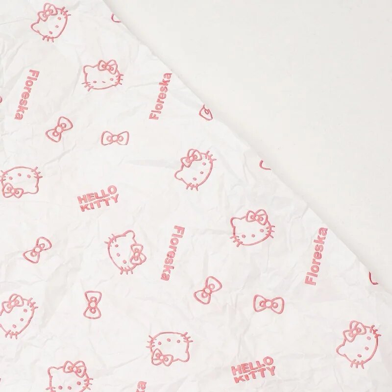 10 листов декоративной бумаги с рисунком Hello Kitty от Sanrio для упаковки букетов, подходят для флористов, свадеб, дней рождения, упаковки подарков, украшений и поделок.