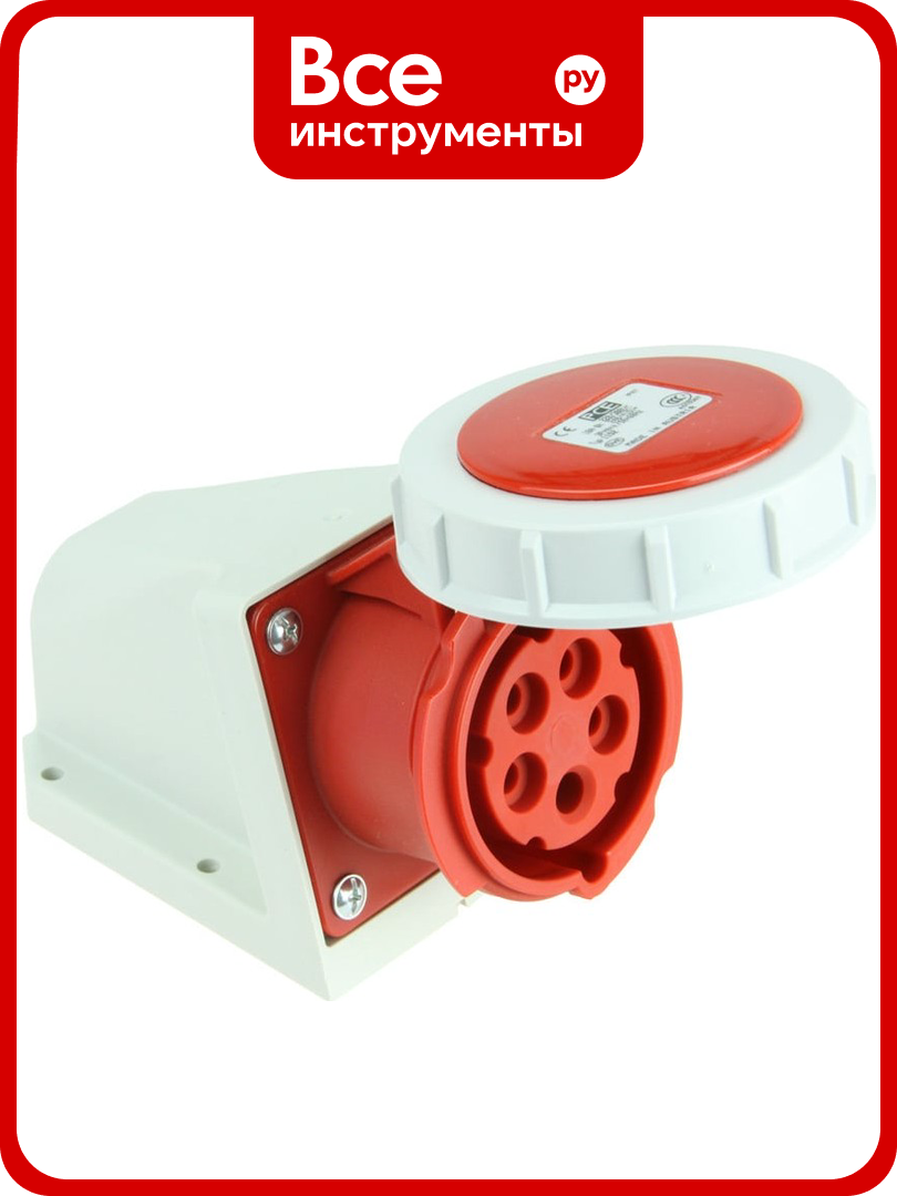 Настенная розетка PCE 16А 400V 3P+N+E IP67 1152-6