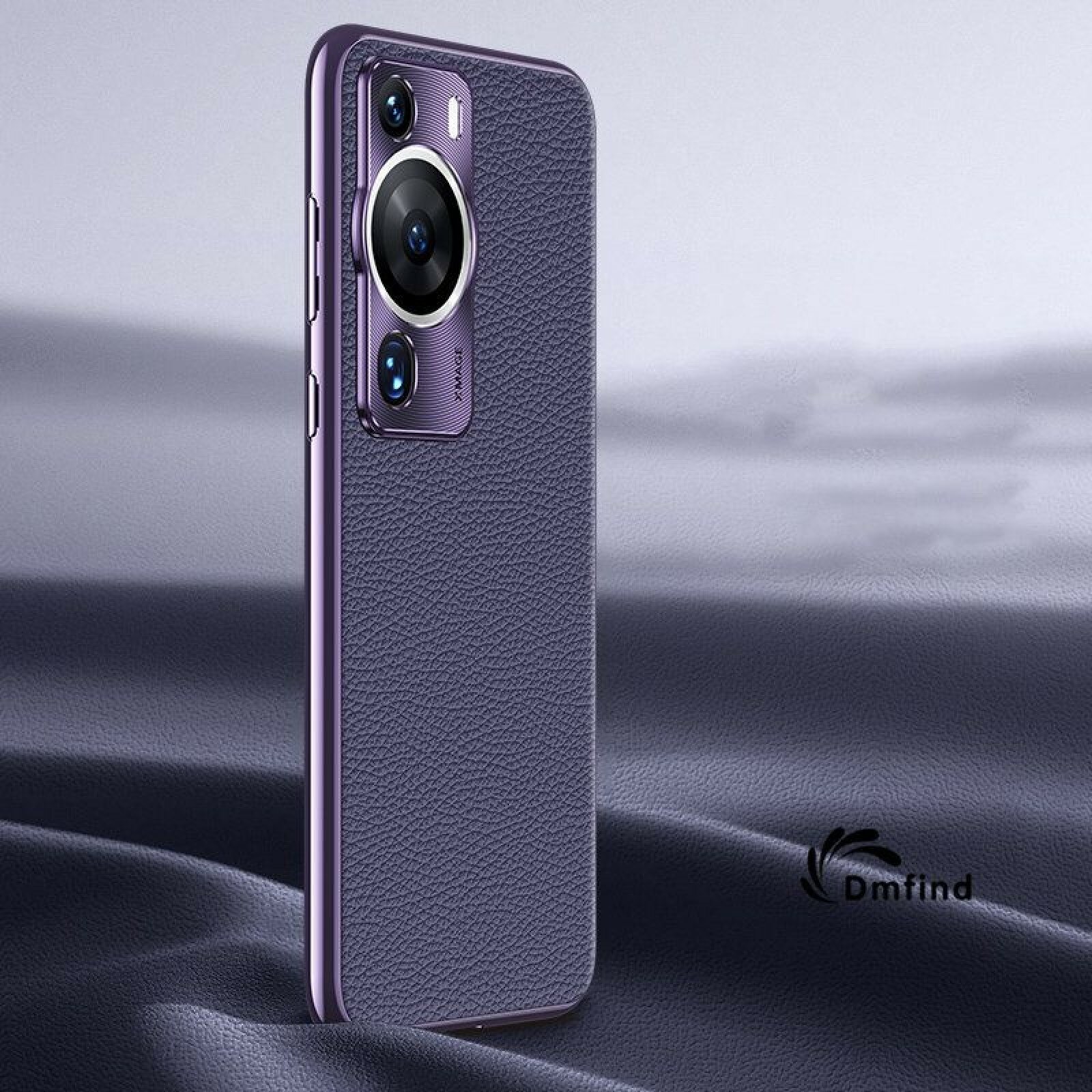 Чехол MyPads из роскошной кожи для Huawei P60 Pro, фиолетовый, тонкий, защитный