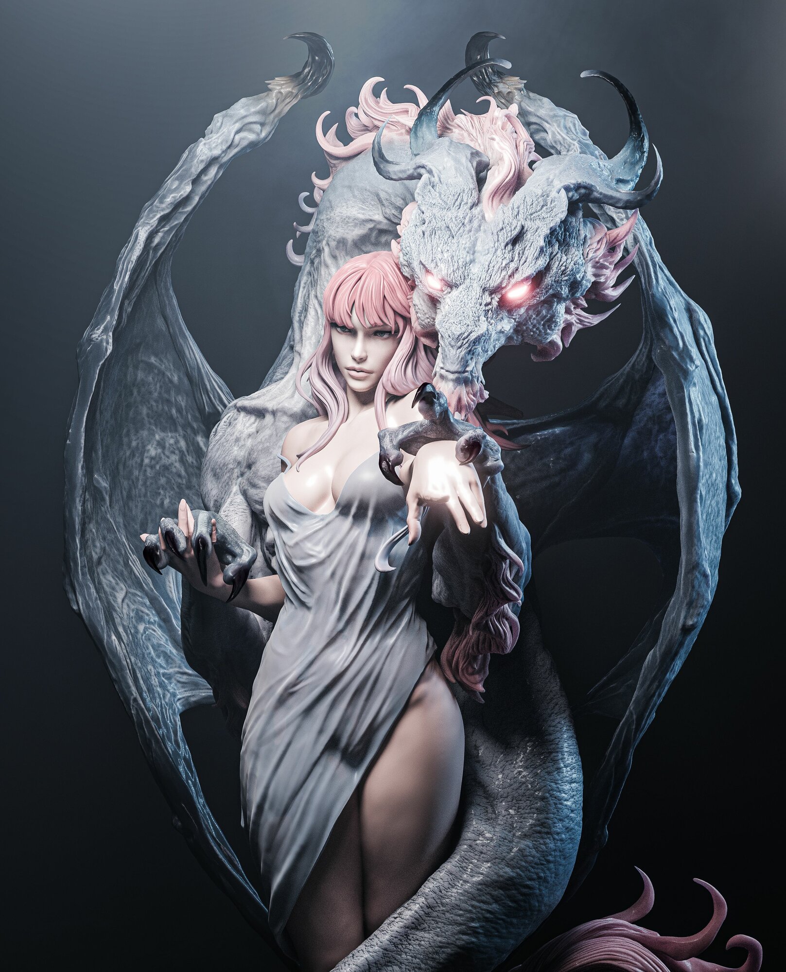 Сборная модель Dragon Lady (Fantasy), 300мм (без базы), 1/6 для покраски