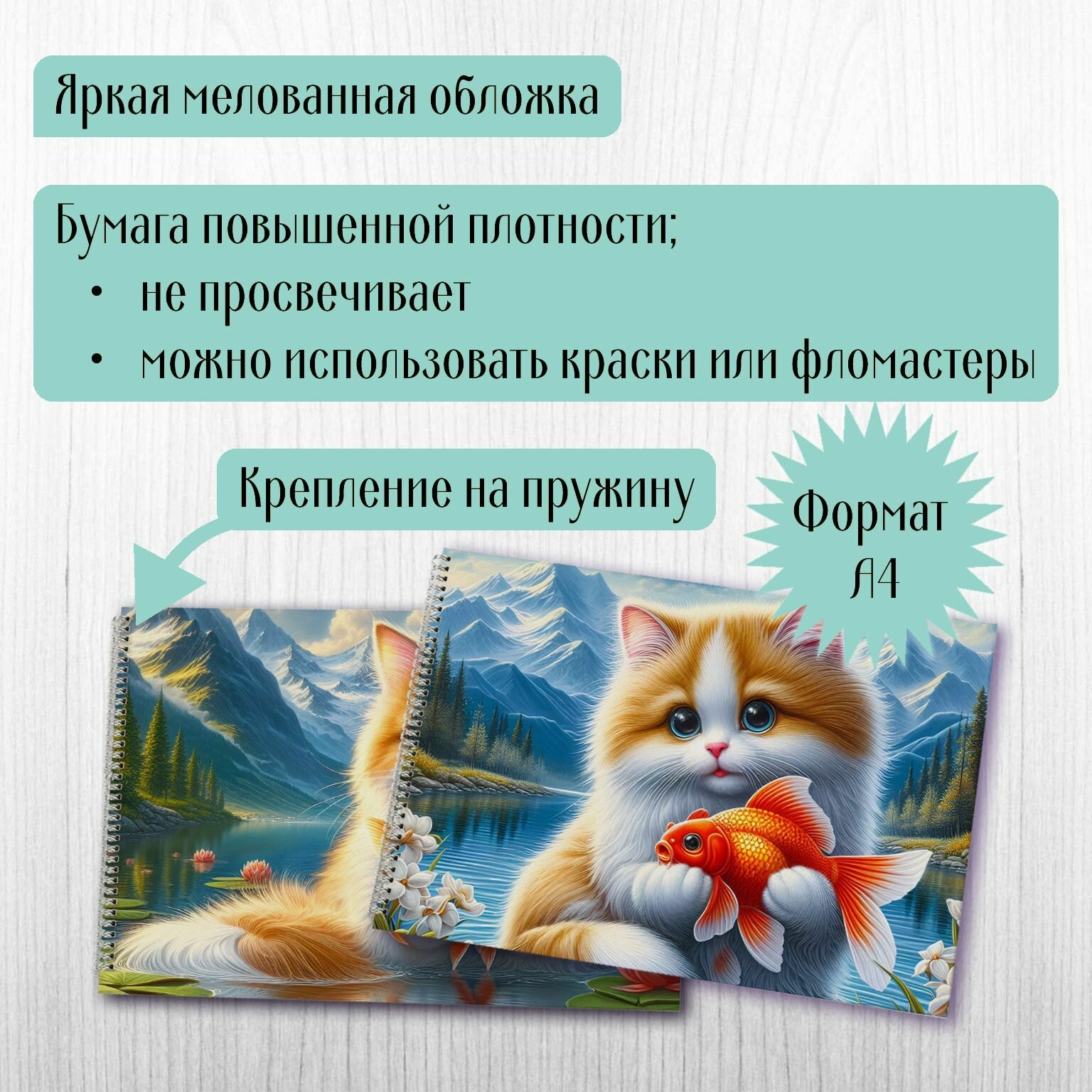 Альбомы для рисования Котики — фото 1