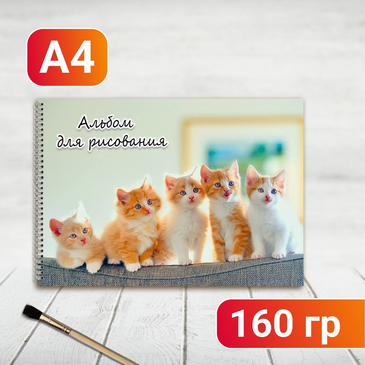 Альбом для рисования Котик