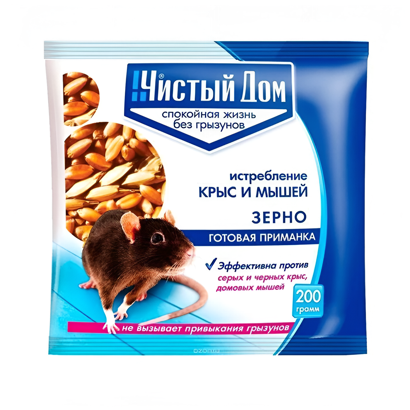 Зерно "Чистый дом", для грызунов, гранулы, универсальное, 200г
