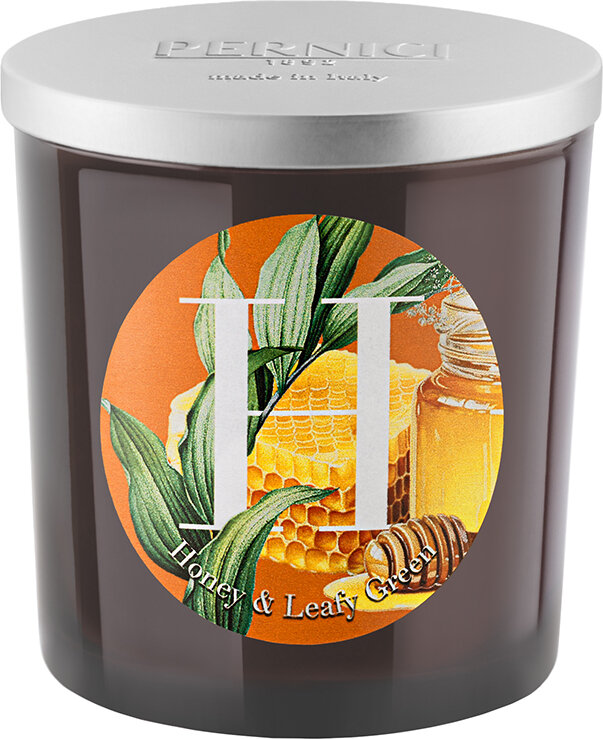Pernici Свеча ароматическая Elementi "Мед и зеленые листья" 350 г Honey & Leafy Green 350 30ml