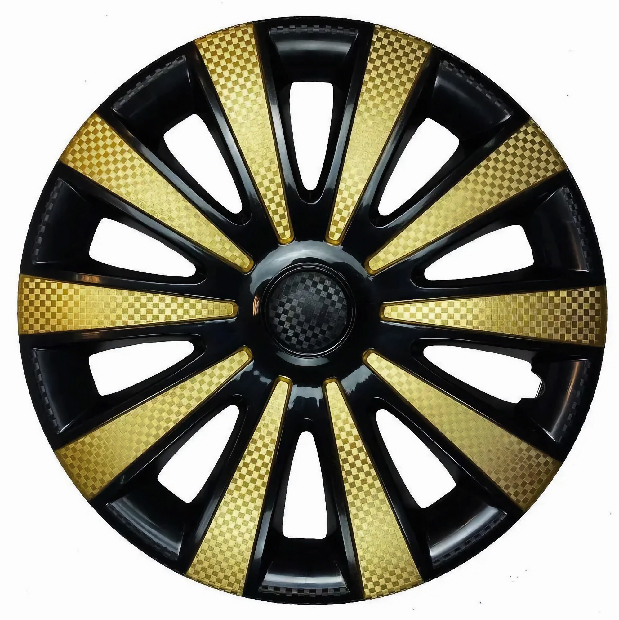 Колпаки на колеса R-13 Карат Super Black Gold комплект 2 шт