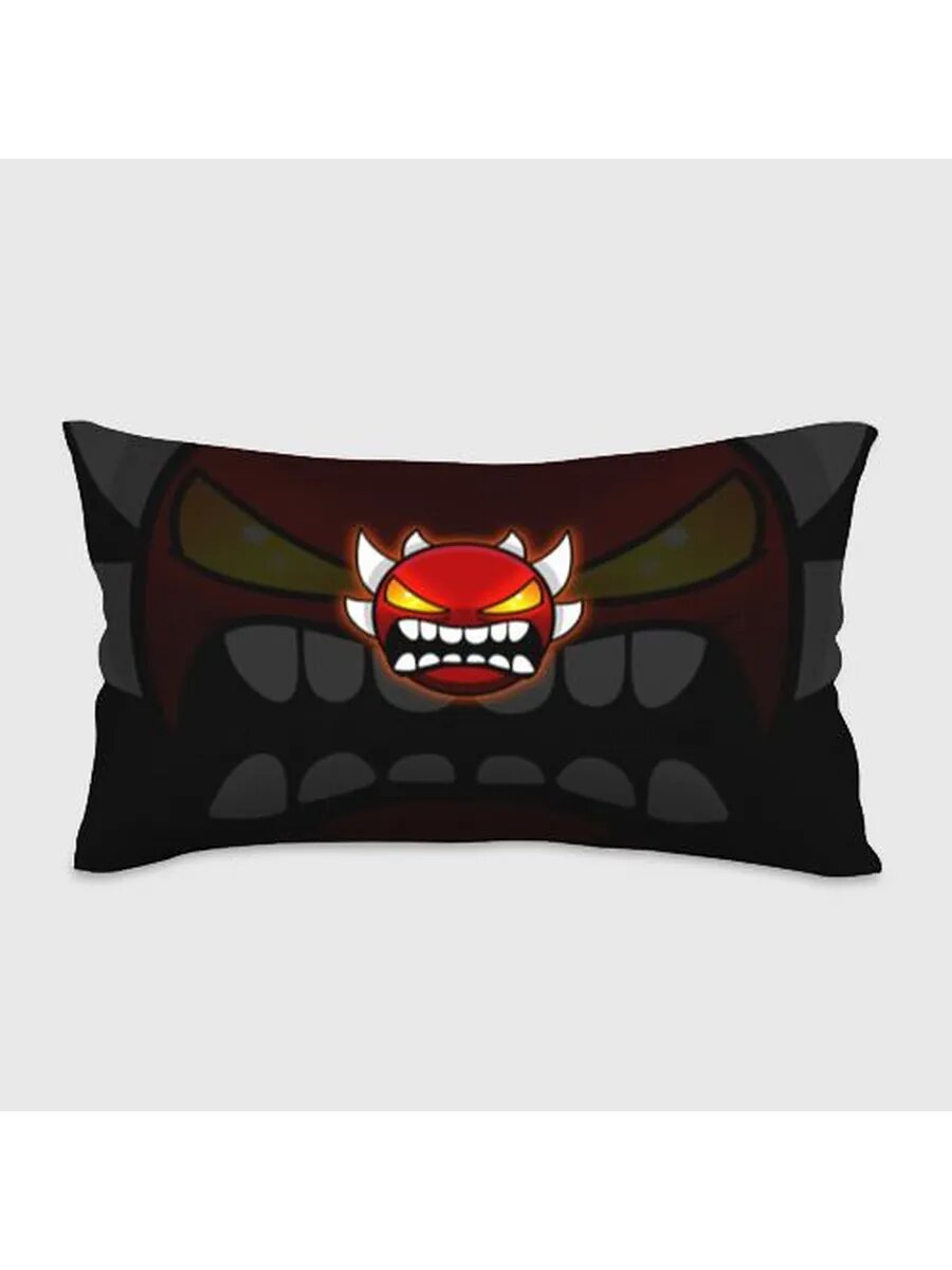 Geometry Dash purple demon face Подушка