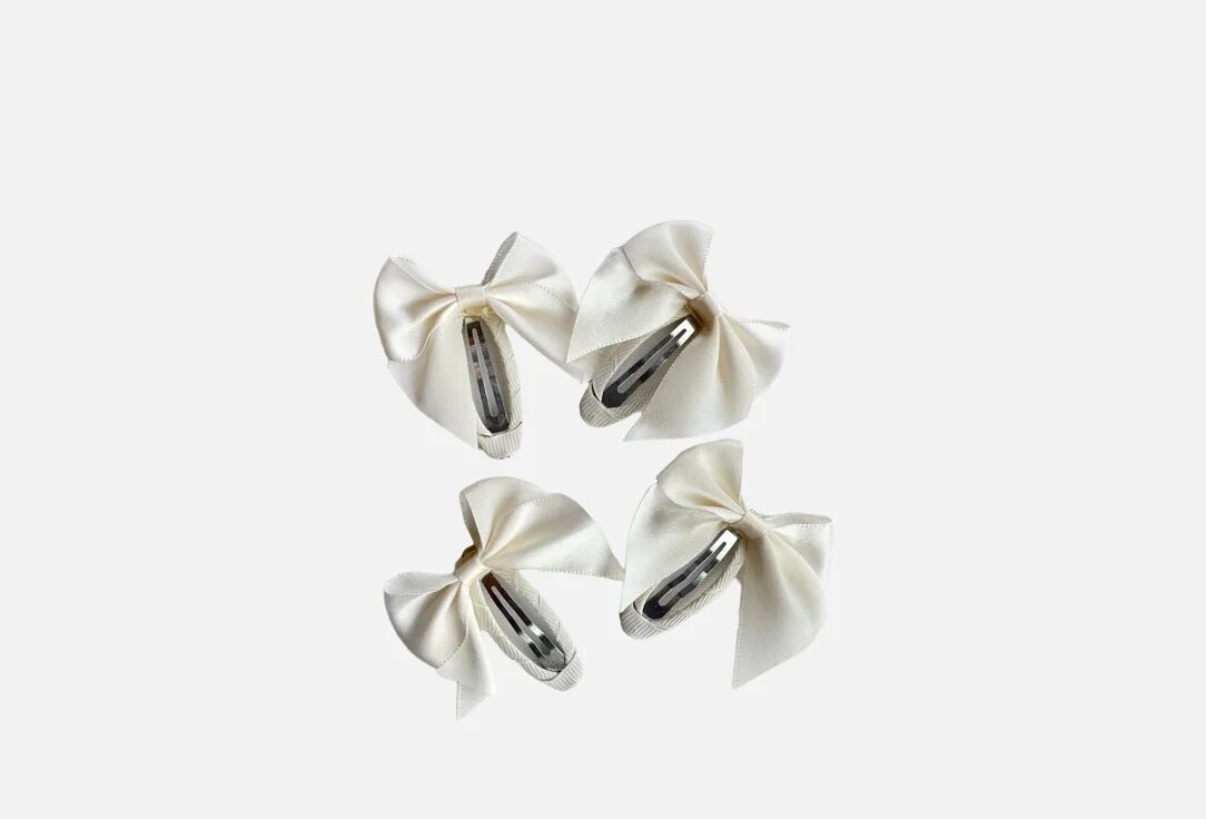 APSIS accessories Бантики молочные Набор заколок для волос 4 шт