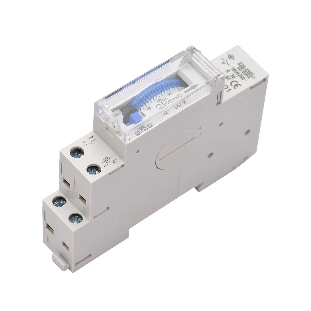 Таймер SUL180a AC220-240V механический с установкой на DIN-рейку 16A 250V — фото 1