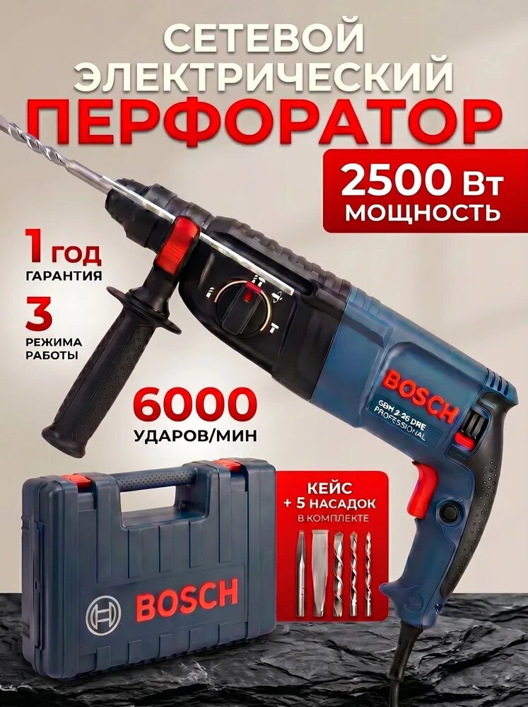 Перфоратор электрический профессиональный сетевой