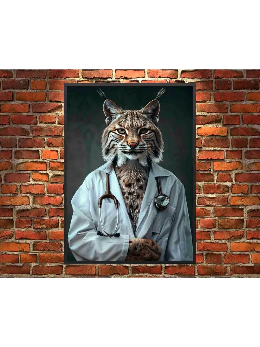 Ветеринарный врач Рыси 1, Плакат 30x42см