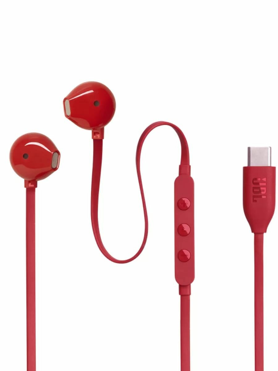 Наушники проводные JBL Tune 305C, USB Type-C, красный