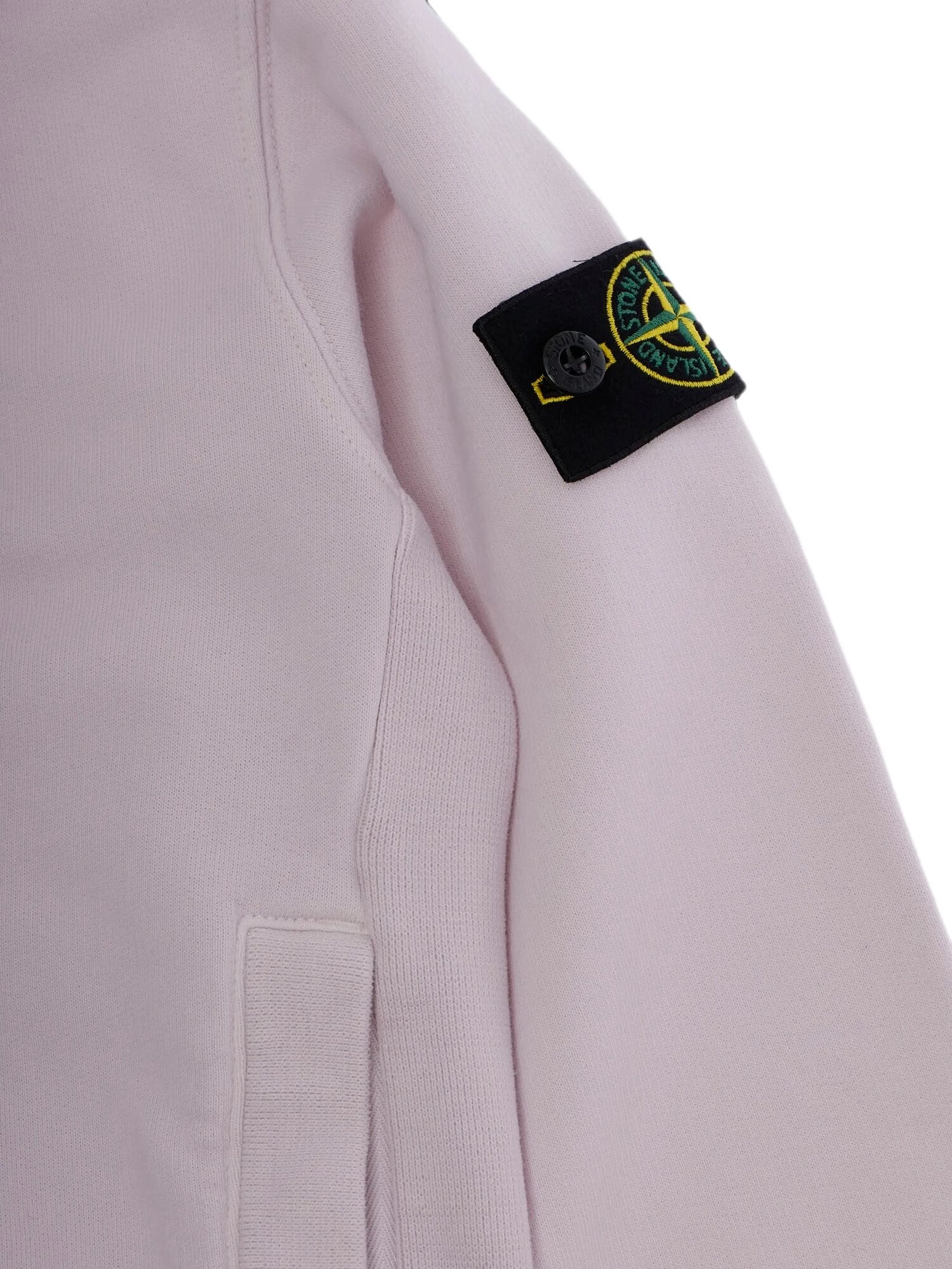 Худи Stone Island Logo-patch zip-up hoodie, размер 170, розовый — фото 1