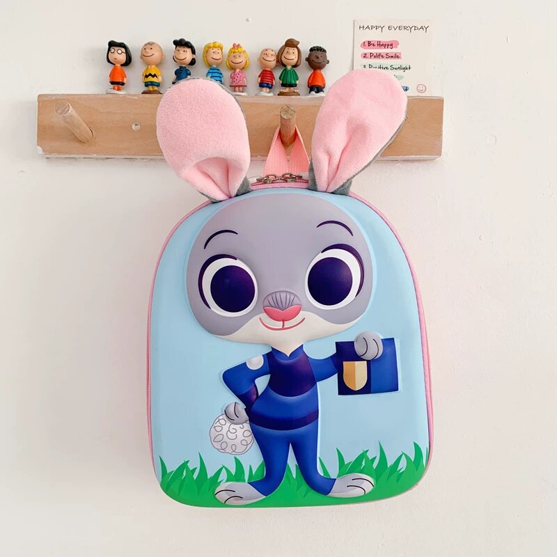 Рюкзак 15 л для малышей 2-5 лет, мультяшный дизайн Джиюди, легкий синий цвет, прочный для школьных и прогулок на улице