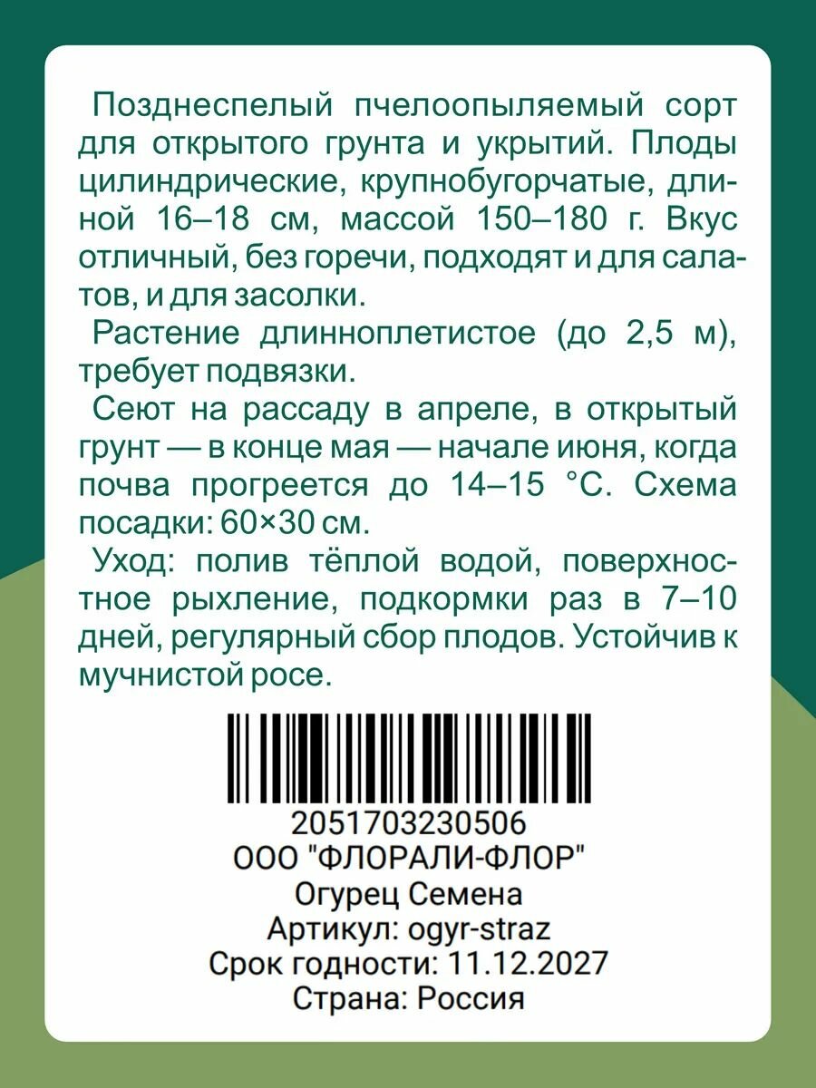 Огурец Семена — фото 1