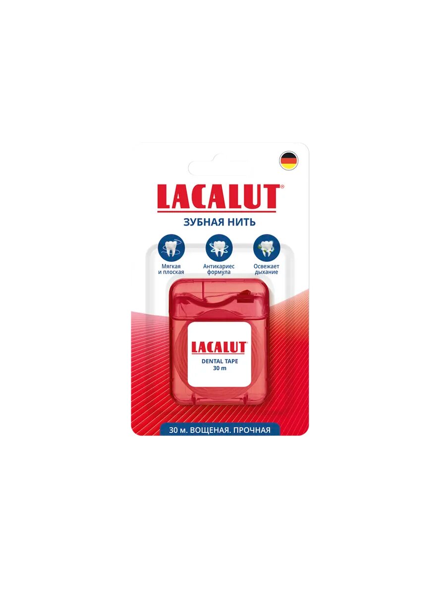 Lacalut Dental tape Зубная нить 30 м 1 шт