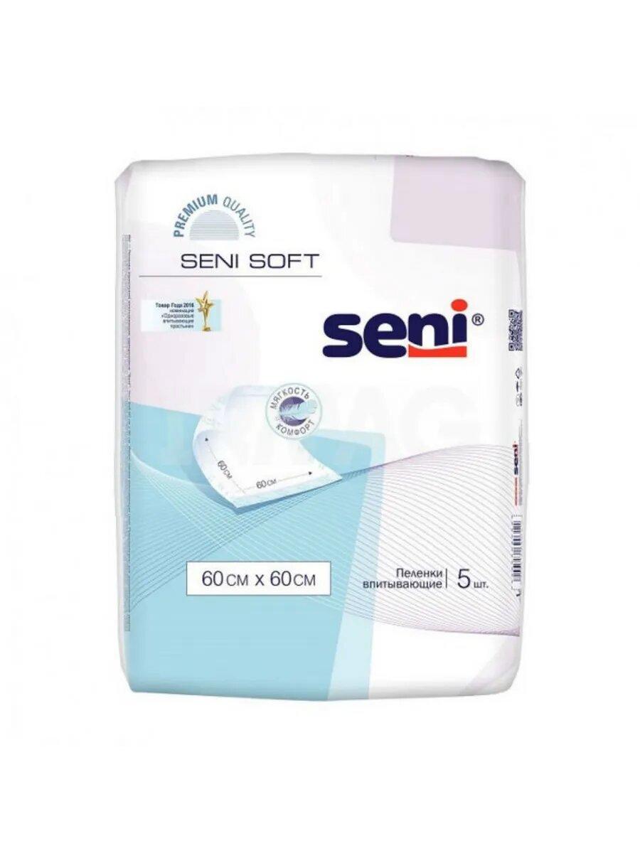 Seni Soft простыни (пеленки) 60х60 см 5 шт