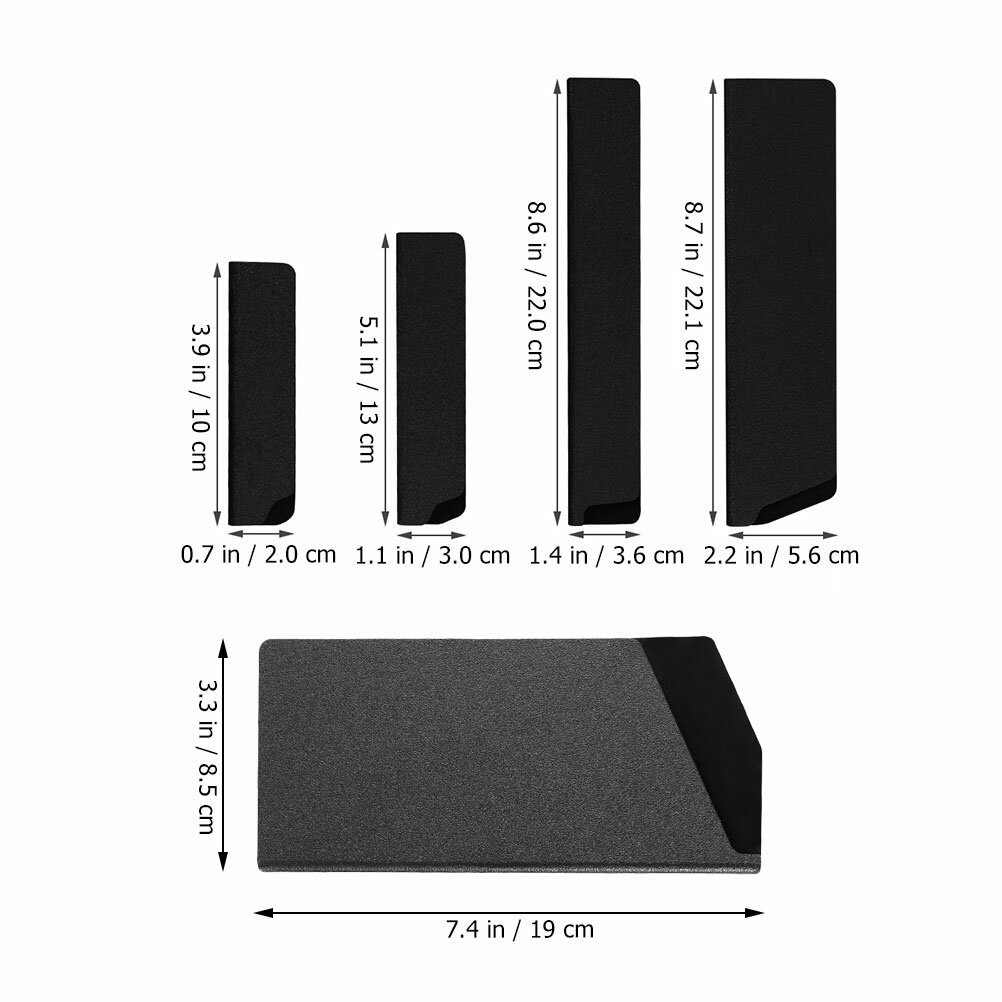 Чехлы Для Ножей Из Термопласта Цвет Черный 5 Штук Размер 22.1X5.6X0.5Cm