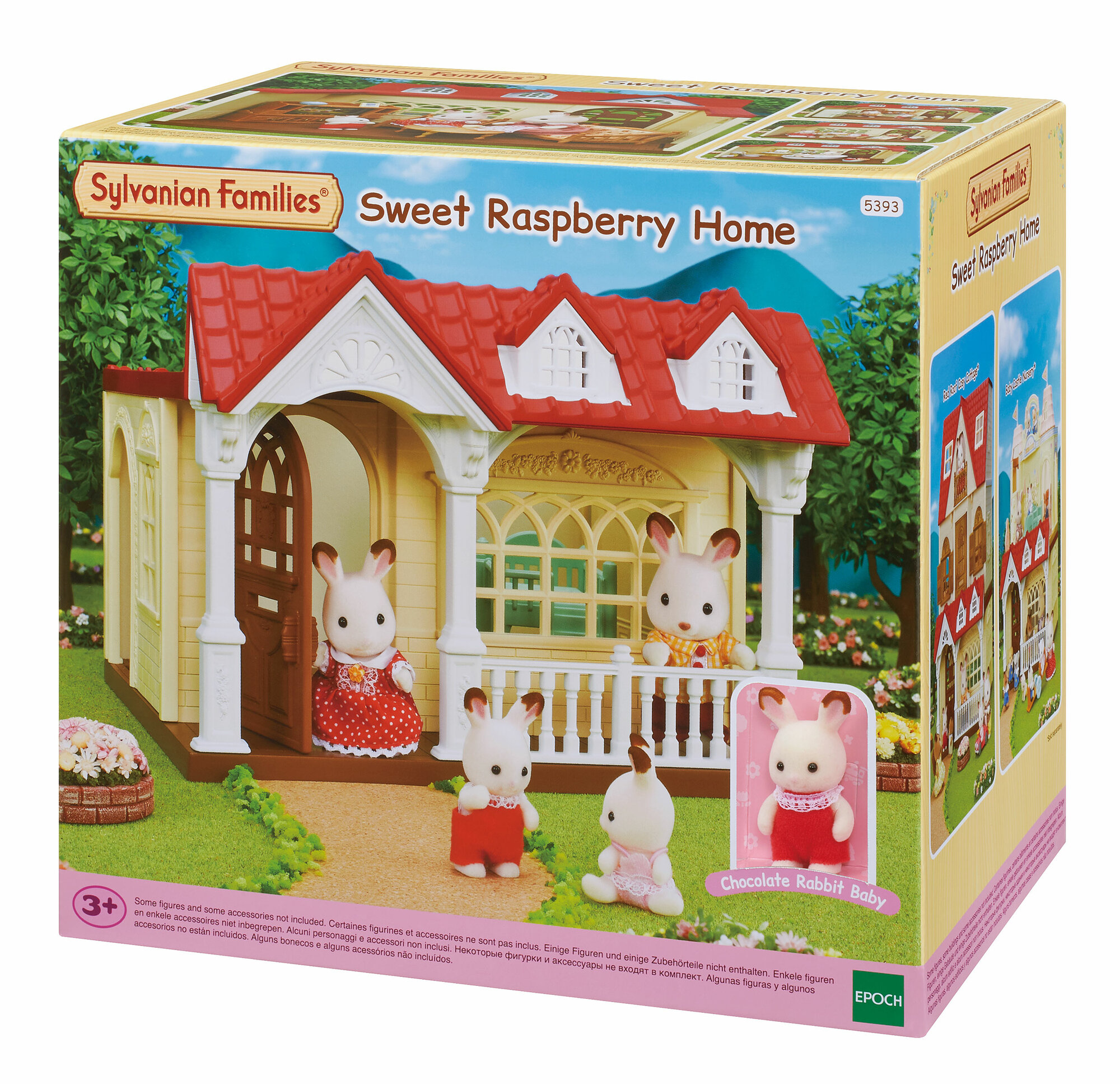Игровой набор Sylvanian Families "Малиновый домик", для детей от 3 лет, текстиль/флок
